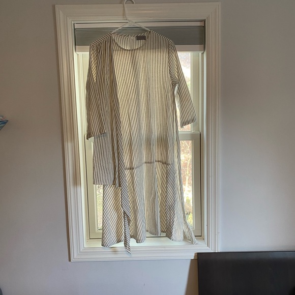 tweed | Dresses | Cotton Striped Apron Style Midi Dress | Poshmark